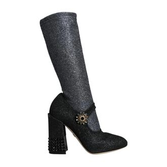 Dolce & Gabbana Femme, Chaussures, Noir, Taille: 39 EU Escarpins Mary Jane paillet&eacute;s