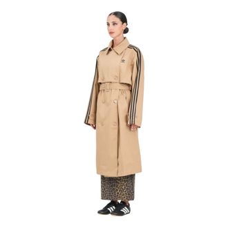 adidas Femme, Manteaux, Beige, Taille: 38 FR Trench beige Adicolor pour femmes