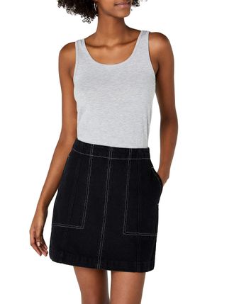 Only Damen T-Shirt 15060061, Gr. 38, Grau (LIGHT GREY Melange)