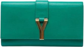 Saint Laurent Pre-owned Sacoche Chyc Ligne - Femme - Pre-owned - Vert - Taille: ONE Size