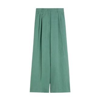 Max Mara Veliero Wide Hosen - - Trousers - Damen - Gr&uuml;n - M