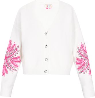 Izia Strickjacke Frauen cremewei&szlig; rosa