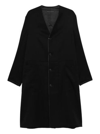 Maison Margiela manteau mi-long droit - Noir