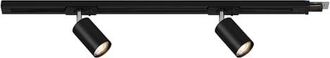 Briloner Kit dextension rail, 2x spots GU10 orientables, extensible, système de rail déclairage plafond, rail de spot, plafonnier, plafonnier, spotlight, 0,75 