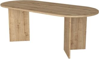 Vente-Unique Vente-unique - Table &agrave; manger 8 personnes - Naturel clair - topania