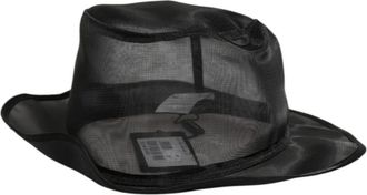 Dolce & Gabbana Homme, Accessoires, Noir, Taille: ONE Size Silk Mesh Bucket Fisherman Cap Hat