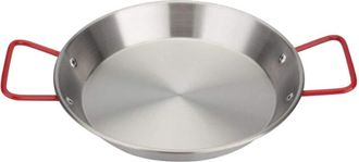 Cabilock Paella Pfanne Rühren Bratpfanne Edelstahl Grillpfanne mit Doppelgriffen für Große Grüne Ei Induktion Bereit Pfanne für Huhn Und Restaurant für Reis 20