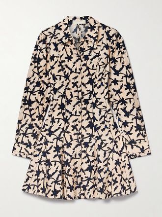 Ulla Johnson Mini-robe En Crêpe Imprimé Roanne - Blanc