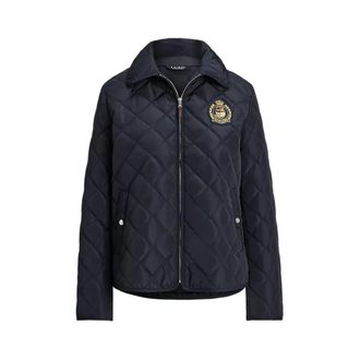 Ralph Lauren Femme, Vestes, Bleu, Taille: 40 FR Veste matelass&eacute;e Crest Patch Diamond