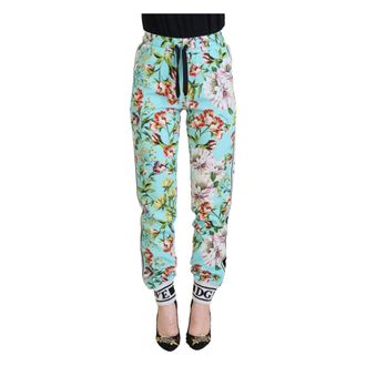 Dolce & Gabbana Femme, Pantalons, Multicolore, Taille: 32 FR Pantalon Élégant en Viscose Multicolore