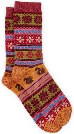 Doré Doré Goldenes vergoldet - mittlere Socken in Merinowolle - rot