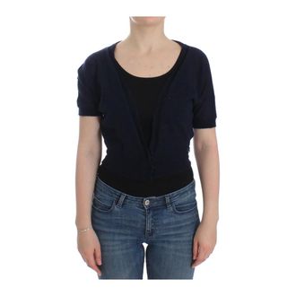 Ermanno Scervino Femme, Pulls, Bleu, Taille: 40 FR Cropped Sweater