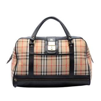 Burberry Sac week-end Pre-owned - unisex - Pre-owned - Beige - Taille: ONE Size