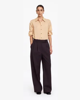 Arket Elegante Weite Hose -Braun