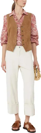 Weekend by Max Mara Suede Waistcoat - Brown