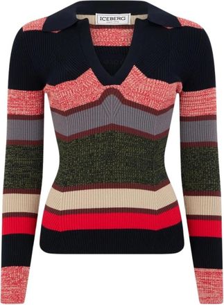 Iceberg Polo-Shirt Pullover - - Knitwear - Damen - Mehrfarbig - S