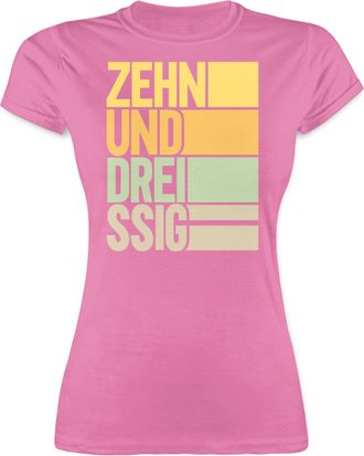 Shirtracer Shirt Damen - 40. Geburtstag - Zehnunddreissig - XXL - Rosa - t-Shirt 40 40er zehnunddrei&szlig;ig Funshirts f&uuml;r Frauen Tshirt zum 40.Geburtstag 40-er t-Shi