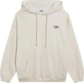 Golden Goose Homme, Sweatshirts et sweats &agrave; capuche, Beige, Taille: M Felpa Sweat &agrave; capuche