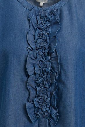 Milano Langarmbluse OVERSIZED BLOUSE W STAND UP COLLAR