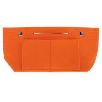 Supvox Paquet de Rangement Pliable en Feutre Orange Trousse de Maquillage Multifonction Multiples Poches Grand Organiseur DArticles Divers pour Paquet &agrave; Main
