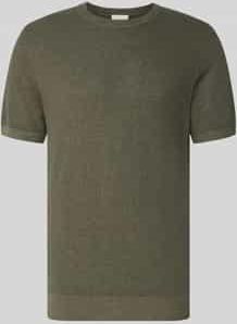 Profuomo T-Shirt aus Baumwoll-Leinen-Mix