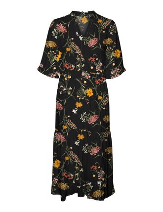 Vero Moda Vmeasy Joy 2/4 FRL Calf Dress WVN Ga