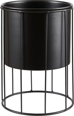 Ambia Home Pflanztopf, Schwarz, Metall, rund, 25.5 cm, Abstufung auf der Innenseite, Dekoration, Blumen & Zubeh&ouml;r, &Uuml;bert&ouml;pfe