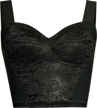 Dolce & Gabbana Femme, Sous-v&ecirc;tements, Noir, Taille: 40 FR Shaper Corset Bustier Top