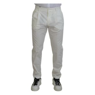 Dolce & Gabbana Elegante Wei&szlig;e Chino-Hose - - Trousers - Herren - Wei&szlig; - 3XL