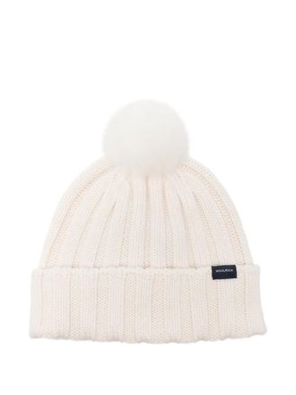Woolrich Beanie Pom Pom Pom Pom Cashmere Beanie