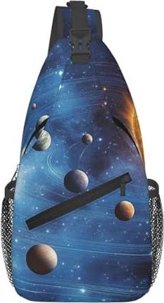 Generic Space Planet Sac &agrave; bandouli&egrave;re color&eacute; avec syst&egrave;me solaire pour homme