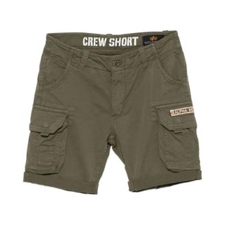 Alpha Industries Homme, Shorts, Vert, Taille: W30 Crew Short