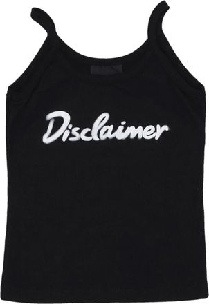 Disclaimer Schwarzes/Wei&szlig;es Logo Tank Top - - Tops - Damen - Schwarzk - L