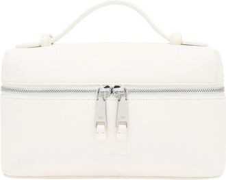 Emporio Armani Femme, Sacs, Blanc, Taille: ONE Size Sac &agrave; main zipp&eacute;