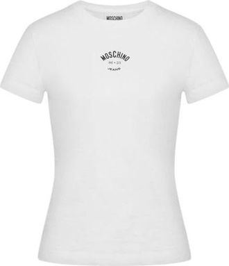 Moschino unisex, Tops, Blanc, Taille: 2XS T-shirt Imprim&eacute; en Jersey de Coton