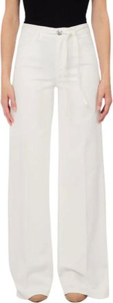 Liu Jo Femme, Pantalons, Blanc, Taille: W26 Wide Pantalons