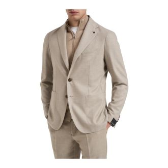 Tagliatore Einreihige Jacke - - Jackets - Herren - Beige - L