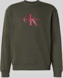 Calvin Klein Jeans Regular Fit Sweatshirt mit Logo-Print Modell Terry