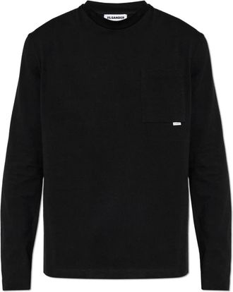 Jil Sander Homme, Tops, Noir, Taille: XL T-shirt &agrave; Manches Longues