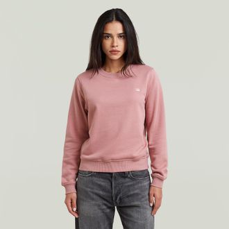 G-Star Logo Crew Sweatshirt - Pink - Damen