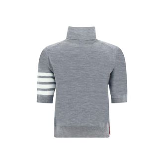 Thom Browne Womens Gray Polyamide Turtleneck Clothing
