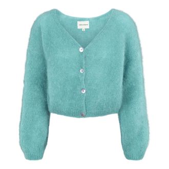 Americandreams Americandreams, Femme, Pulls, Vert, Taille: 40 FR Cornelia Cropped Cardigan