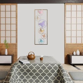 Hanah Home Hand-Painted Decorative Metal Accessory, 32 x 5 x 90 cm, 100% Metal (0.8 mm) | Unique Color Variations for Stylish Home Decor