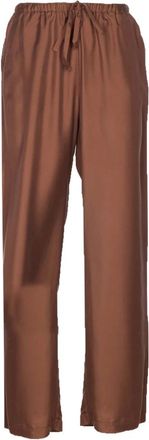 Alysi Femme, Pantalons, Brun, Taille: 38 FR Twill Enzimato Ampio Pant