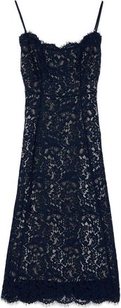 Oltre Femme, Robes, Bleu, Taille: 50 FR Lace Midi Dress