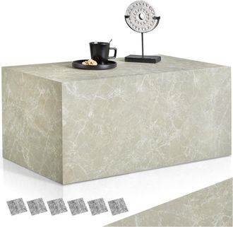 TecTake Couchtisch in Travertin Optik, Beistelltisch, moderner Wohnzimmertisch, Sofatisch, Tisch Wohnzimmer, Deko Wohnzimmer, Couch Tisch, Schlafzimmer Nachtt