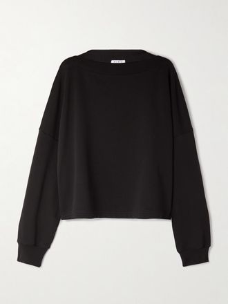 Alaia Sweat Oversize En Jersey De Coton - Noir