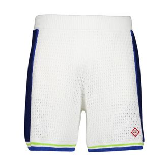 Casablanca Homme, Shorts, Multicolore, Taille: S Short en crochet &agrave; rayures lat&eacute;rales