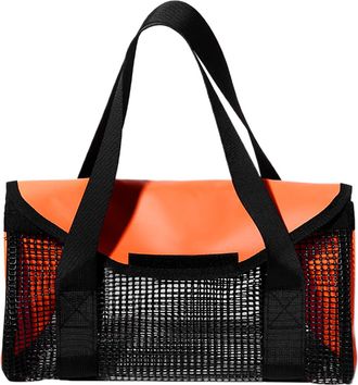 Generic Aufbewahrungstasche für weiche Kunstköder, tragbarer Organizer aus Mesh mit Griff - Organizer für Angelzubehör - für See, Teich, Fluss, Strand, Nacht,