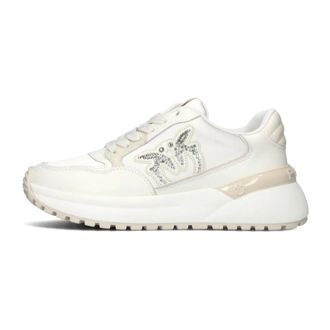 Pinko Wei&szlig;e Leder Low Top Sneakers - - Shoes - Damen - Wei&szlig; - 37 EU
